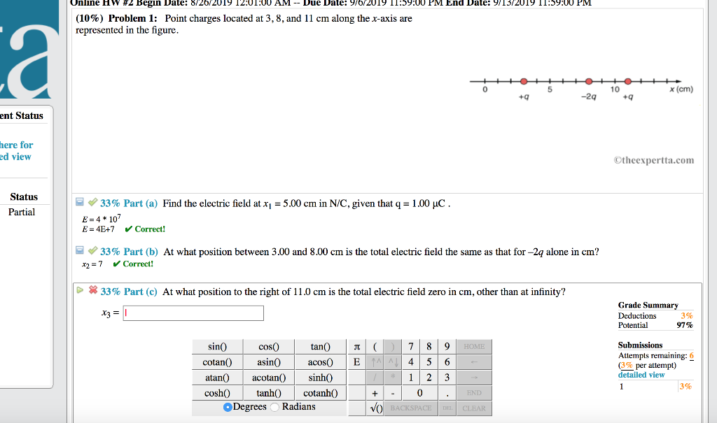 Solved Unline HW #2 Begin Date: 8/26/2019 12:01:00 AM -- Due | Chegg.com