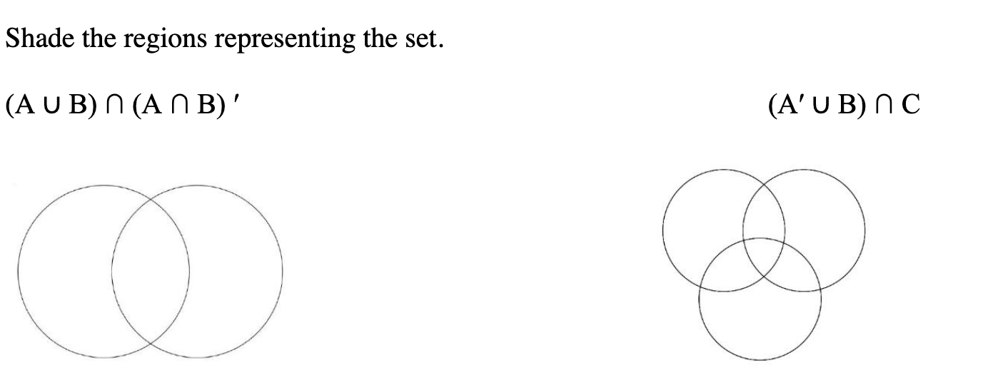 Solved Shade the regions representing the set. (AUB) n | Chegg.com