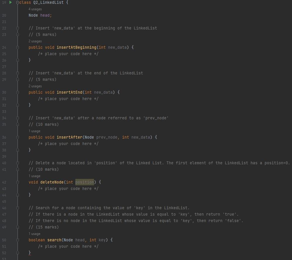 Solved Question 2 (00 marks) Use java to implement a data | Chegg.com Solved Question 2 (00 marks) Use java to implement a data | Chegg.com