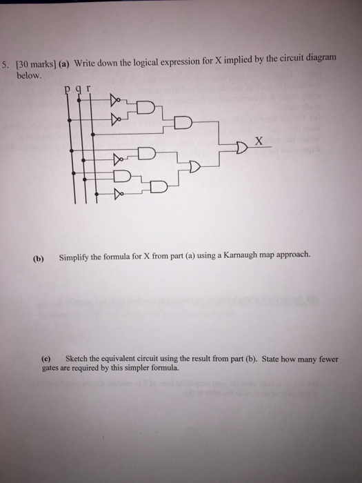 Solved Write down the logical expression for X implied by | Chegg.com