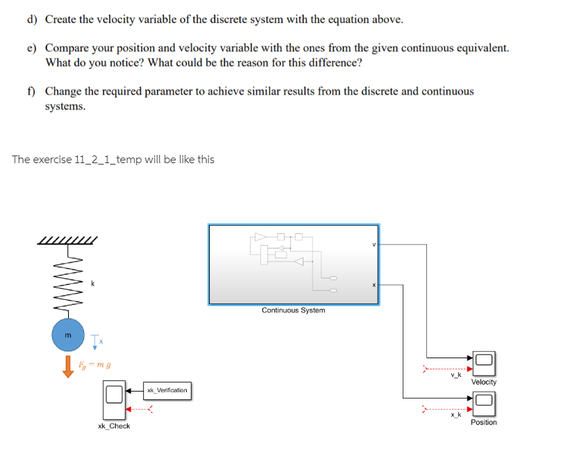 Solved SOLVING SINGLE MASS DAMPER IN SIMULINK 11.2 Exercises | Chegg.com