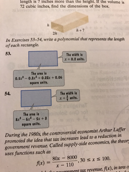 Solved Write a polynomial that represents the length of each | Chegg.com