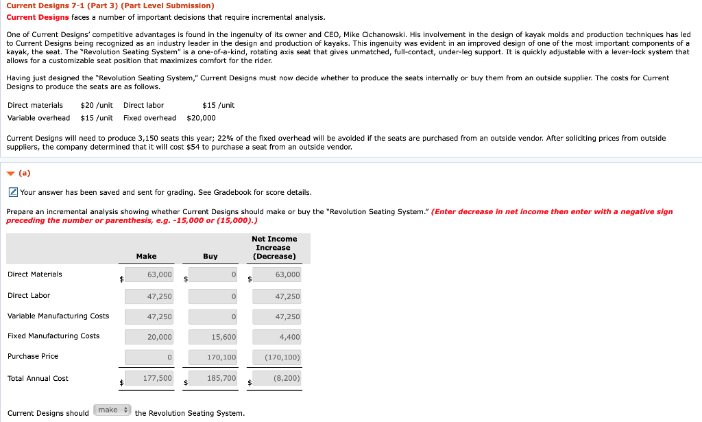 Solved Current Designs 7-1 (Part 3) (Part Level Submission) | Chegg.com