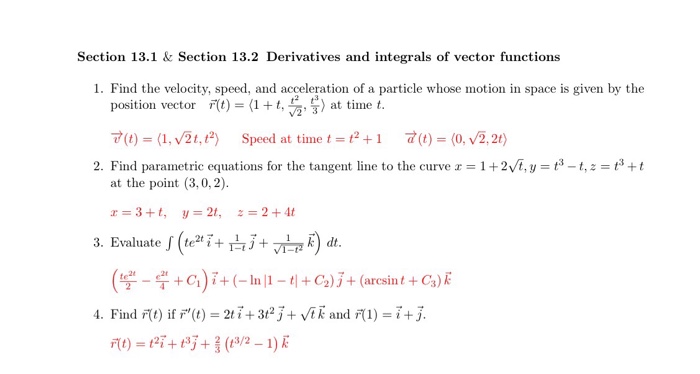 Solved Find the velocity, speed, and acceleration of a | Chegg.com