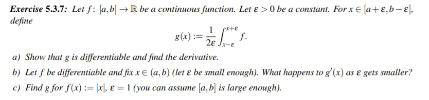 Solved Exercise 5.3.7: Let f: [a, b] +R be a continuous | Chegg.com