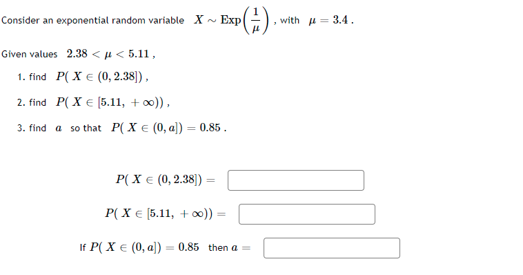 Solved Consider an exponential random variable X Exp °C). , | Chegg.com