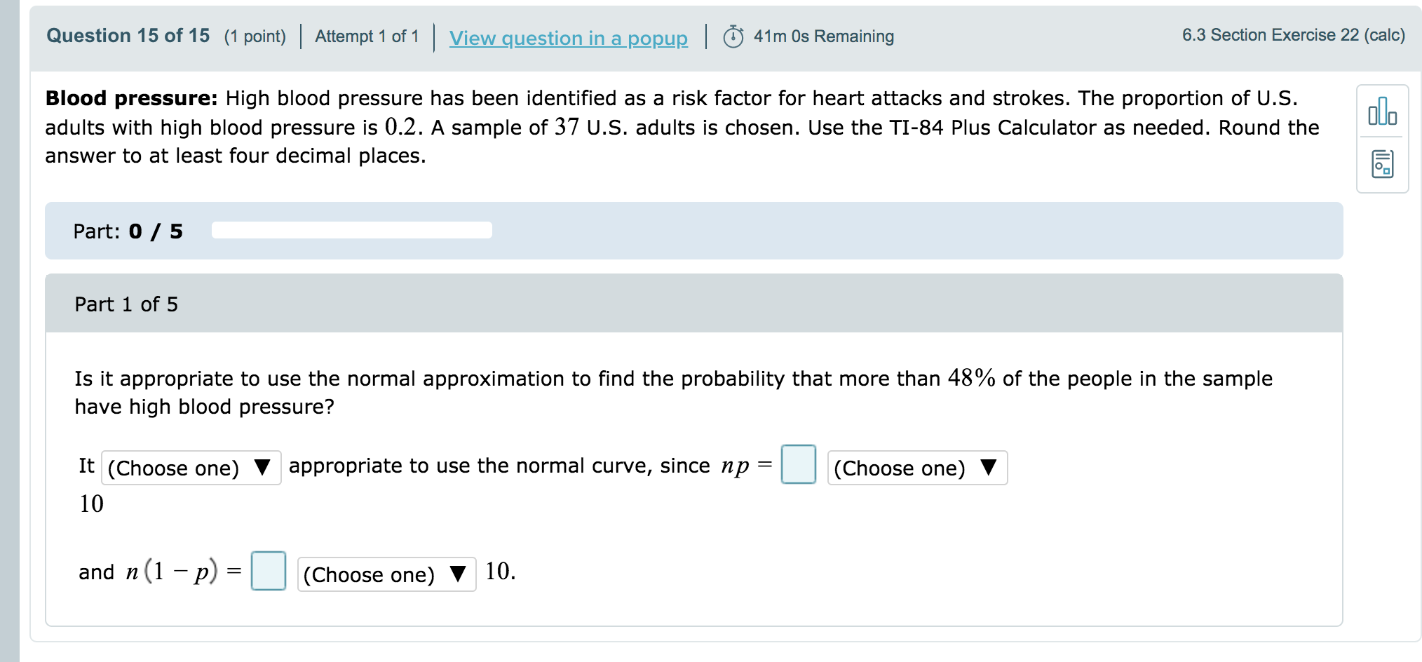 Solved Question 15 of 15 (1 point) | Attempt 1 of 1 | View | Chegg.com