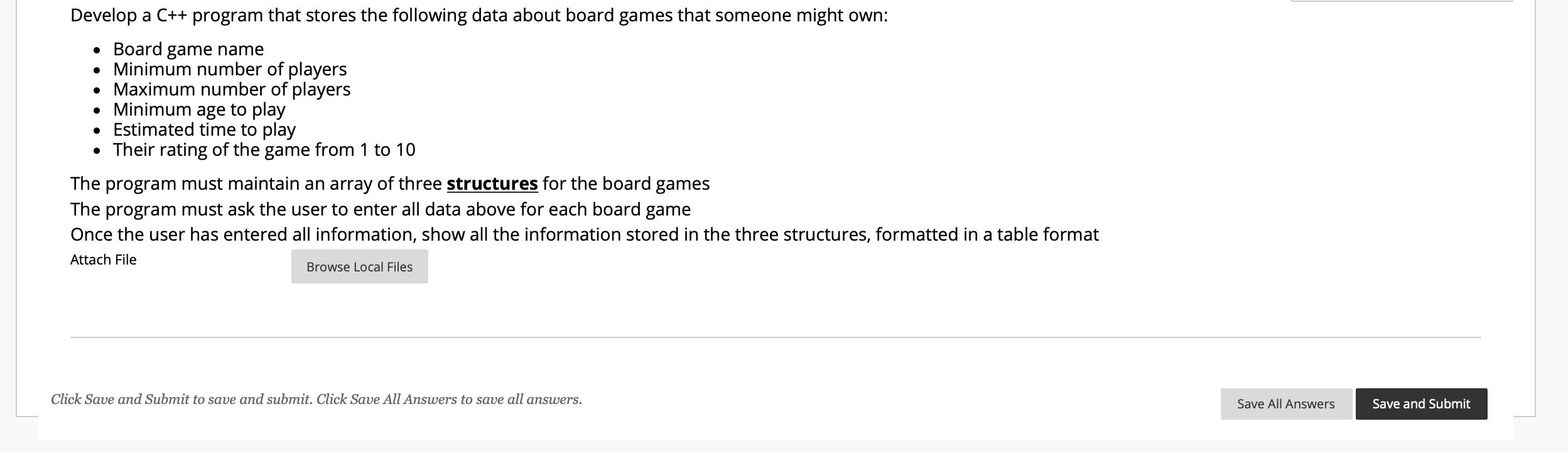 Solved Develop a C++ program that stores the following data | Chegg.com