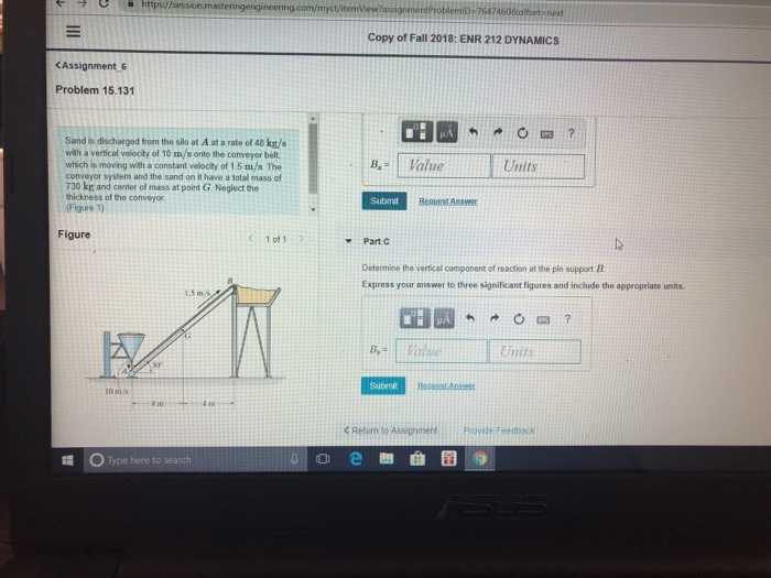 Solved Course Copy of Fall 2018: ENR 212 DYNAMICS | Chegg.com