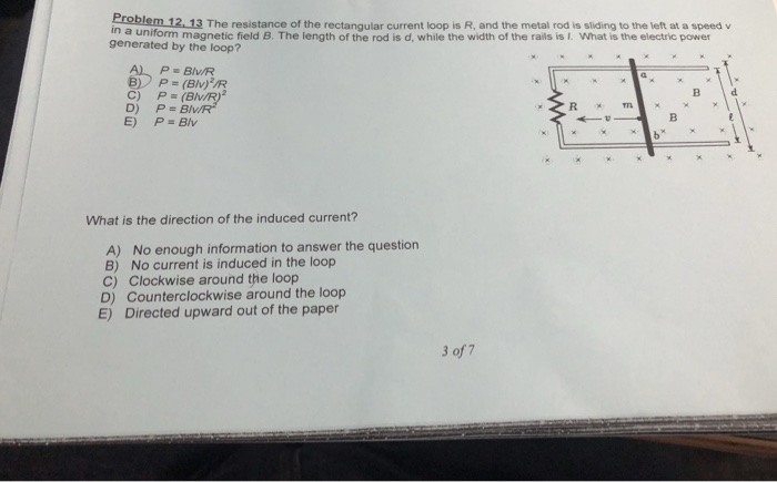 Solved Problem 12, 13 The resistance of the rectangular | Chegg.com