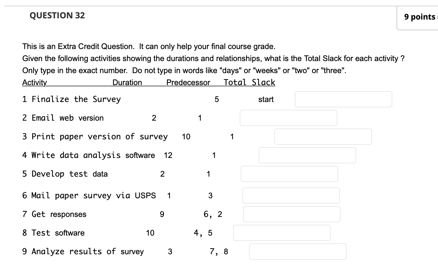 Solved QUESTION 32 This is an Extra Credit Question. It can | Chegg.com