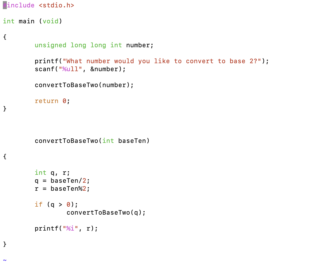 Solved Covert a baseTen number to baseTwo using | Chegg.com