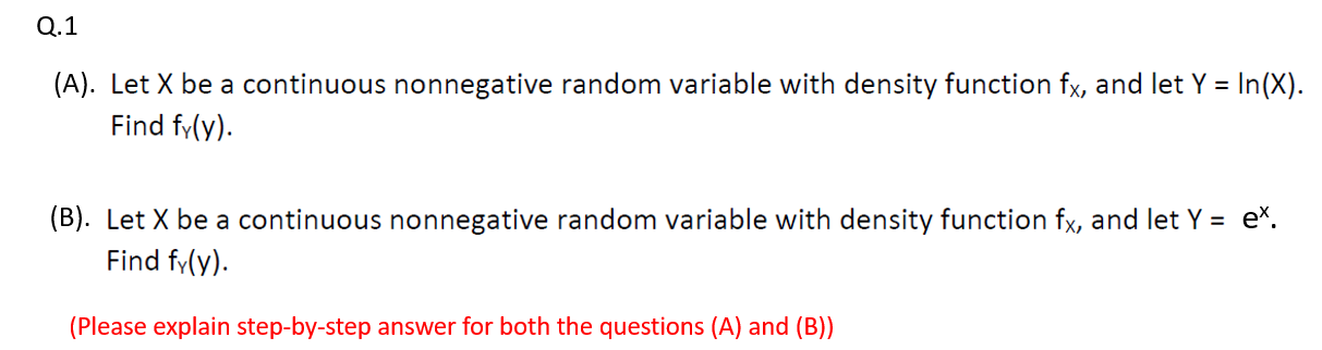 Solved A Let X Be A Continuous Nonnegative Random