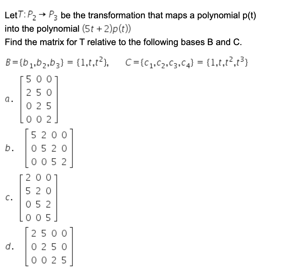 Solved Let T:P2→P3 be the transformation that maps a | Chegg.com