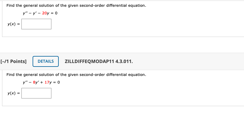 Solved The given family of functions is the general solution | Chegg.com
