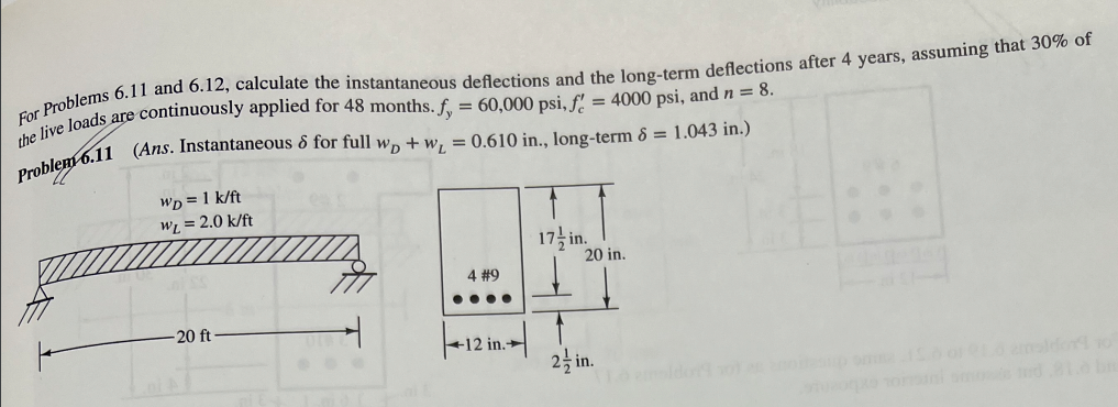 Solved For problems 6.11 and 6.12, calculate the | Chegg.com