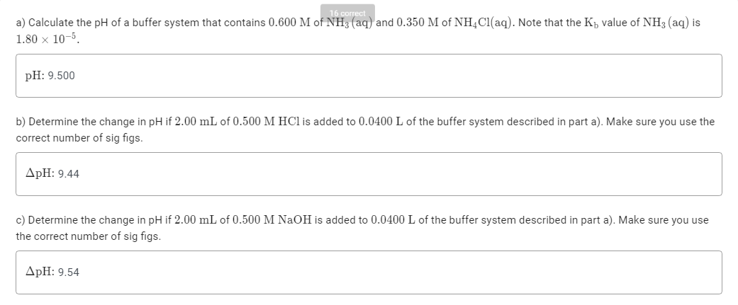 Solved a) Calculate the pH of a buffer system that contains | Chegg.com