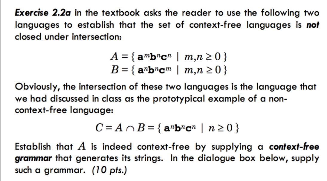 Solved Exercise 2.2a in the textbook asks the reader to use | Chegg.com