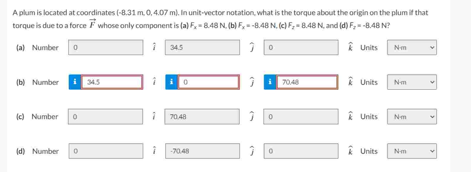 Solved Please do ﻿part B ﻿for pysics A plum is ﻿located at | Chegg.com