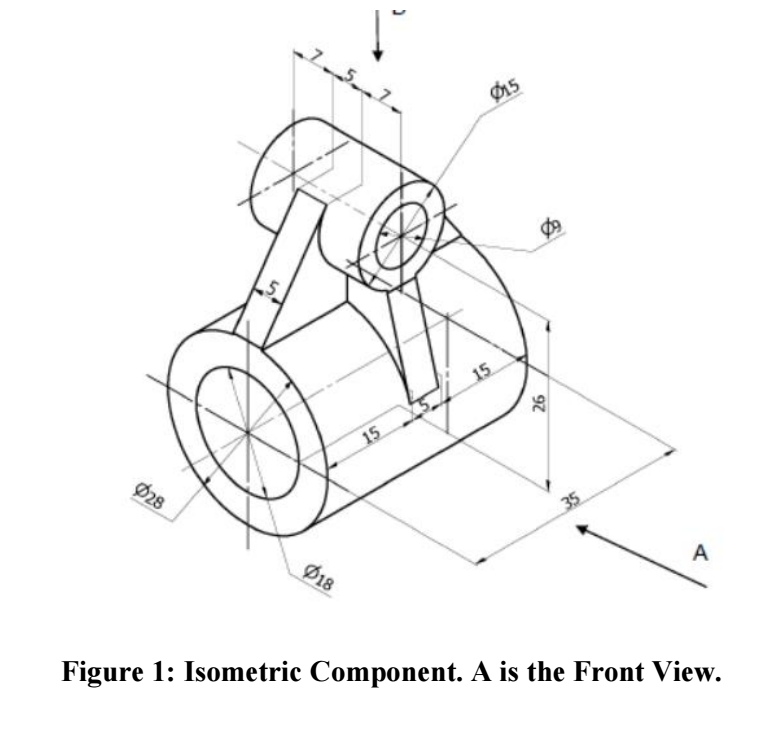 Solved You are given a dimensioned isometric block in Figure | Chegg.com