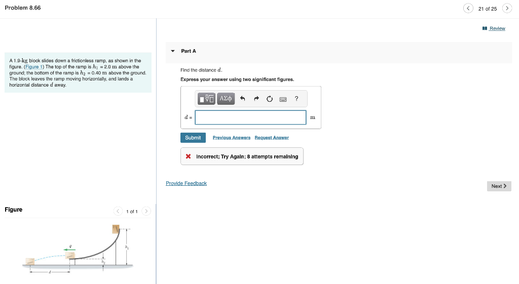 Solved A 1.9-kg block slides down a frictionless ramp, as | Chegg.com