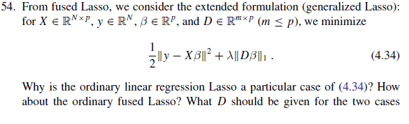Solved From fused Lasso, we ﻿consider the extended | Chegg.com