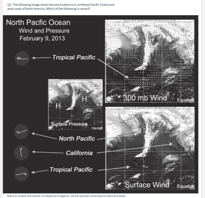 Solved Q2: The following image shows the wind patterns in | Chegg.com
