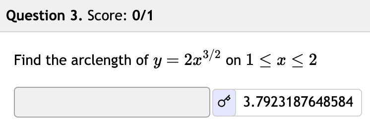 Solved Find the arclength of y=2x3/2 on 1≤x≤2 | Chegg.com