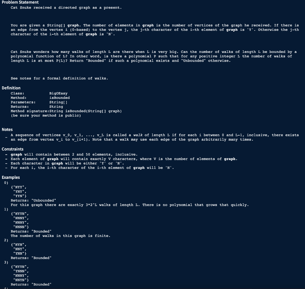 Solved Problem Statement Cat Snuke received a directed graph | Chegg.com