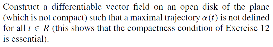 Solved Construct a differentiable vector field on an open | Chegg.com