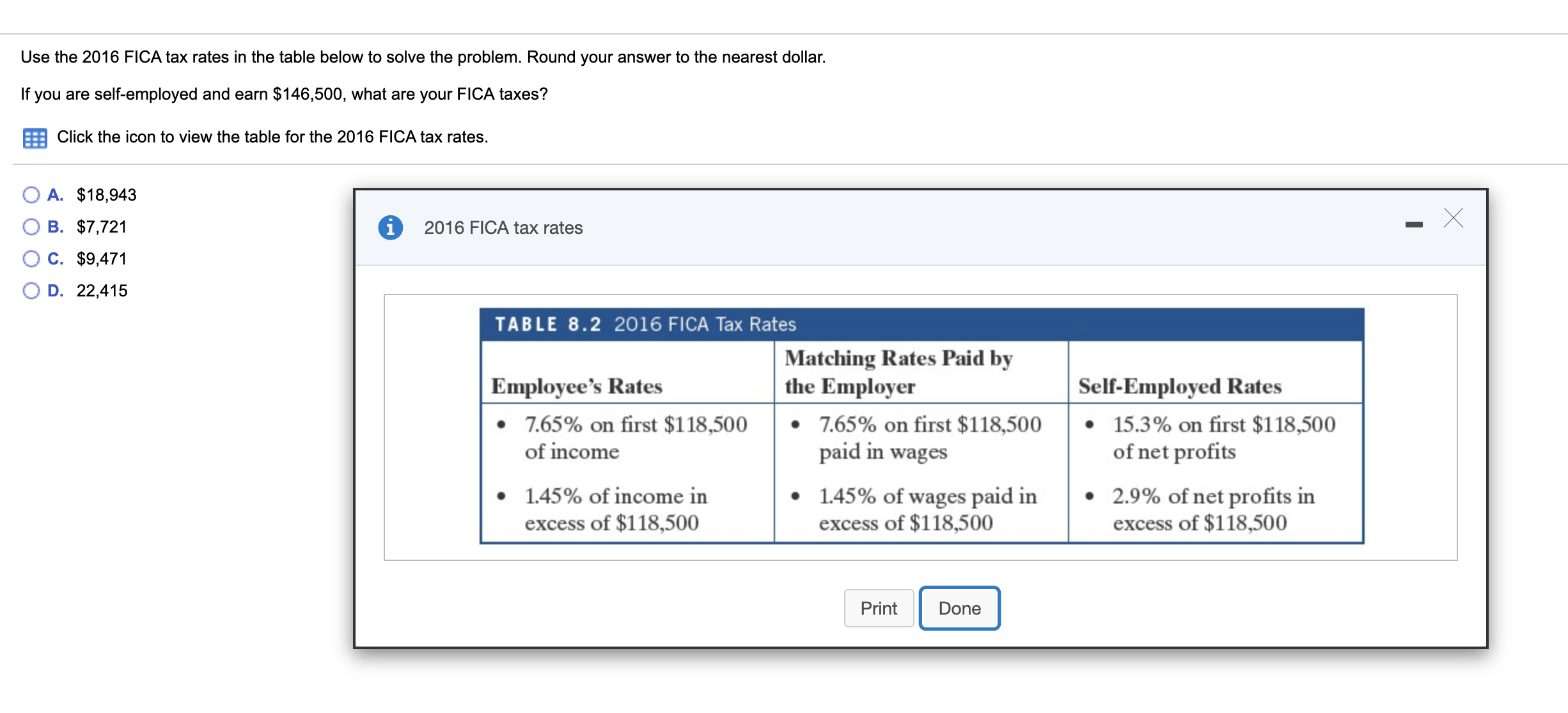Solved Use the 2016 FICA tax rates in the table below to | Chegg.com