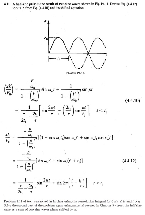 Solved 11. A half-sine pulse is the result of two sine waves | Chegg.com Solved 11. A half-sine pulse is the result of two sine waves | Chegg.com
