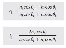 Solved Derive the following Fresnel equations for reﬂection | Chegg.com