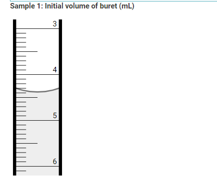 Solved Sample 1: Initial volume of buret (mL) 3 4 5 6 | Chegg.com