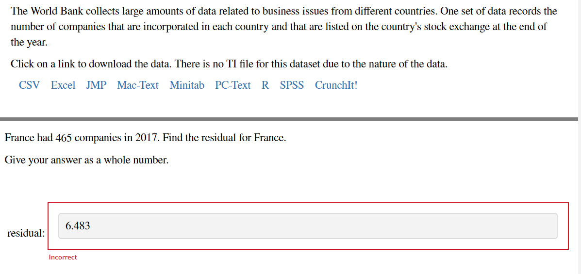 The World Bank collects large amounts of data related | Chegg.com