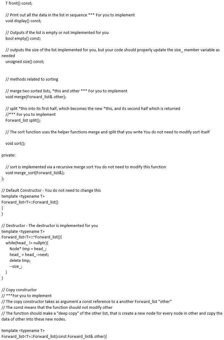 Solved Implement A Templated Version Of A Singly Linked 6195