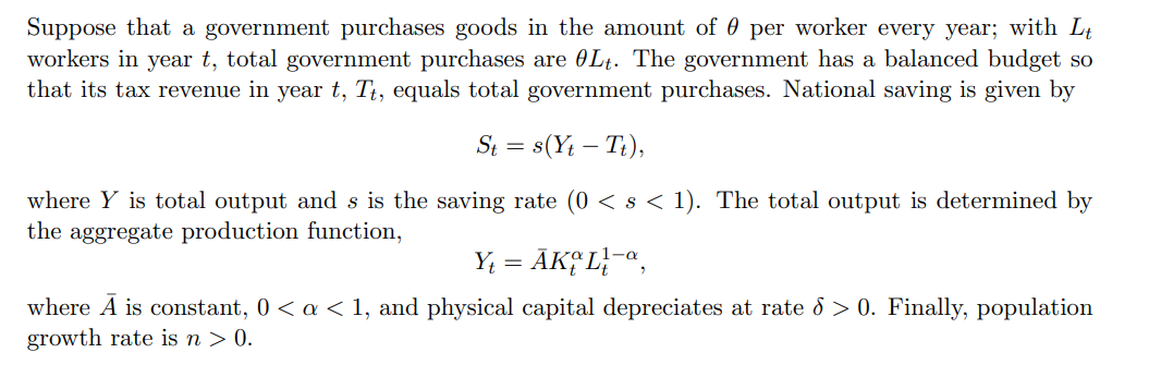 Solved Suppose that a government purchases goods in the | Chegg.com