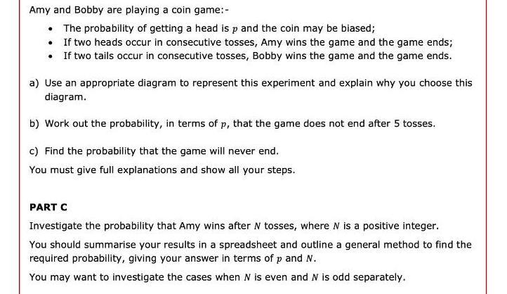 Solved Amy and Bobby are playing a coin game:- • The | Chegg.com