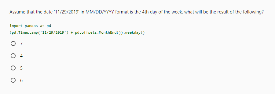 Solved Assume that the date '11/29/2019' in MM/DD/YYYY | Chegg.com