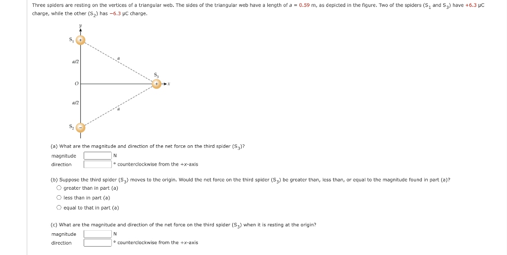 Solved Three spiders are resting on the vertices of a | Chegg.com