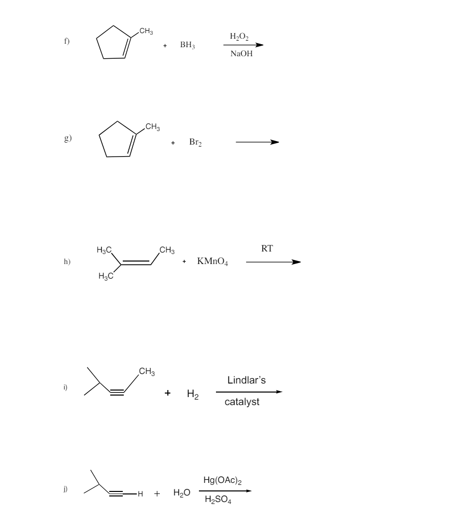 Solved For the following reactions, draw the structures for | Chegg.com
