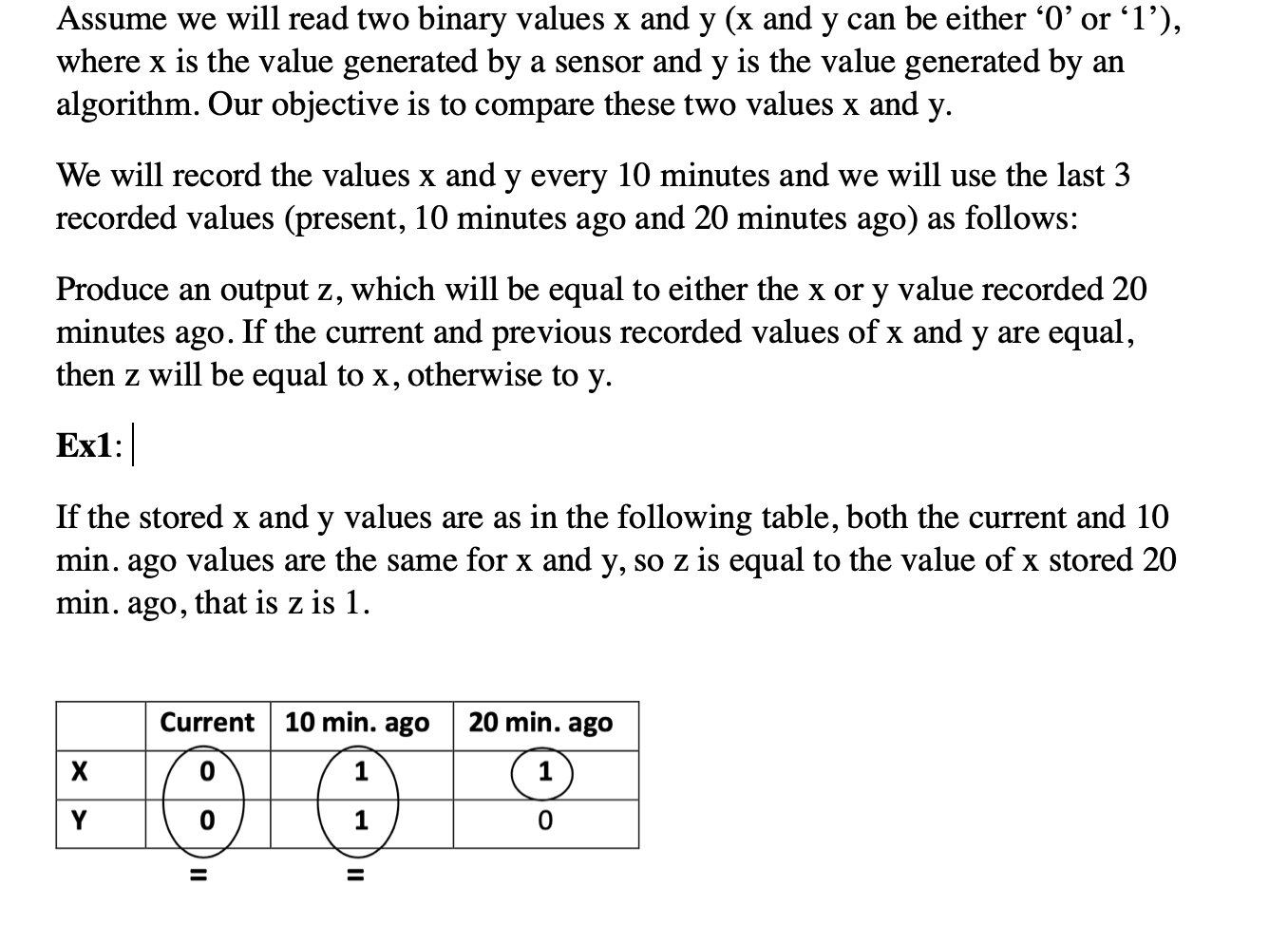 Assume we will read two binary values x and y (x and | Chegg.com