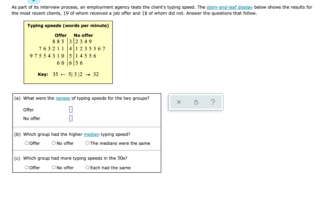 Solved As part of its interview process, an employment | Chegg.com