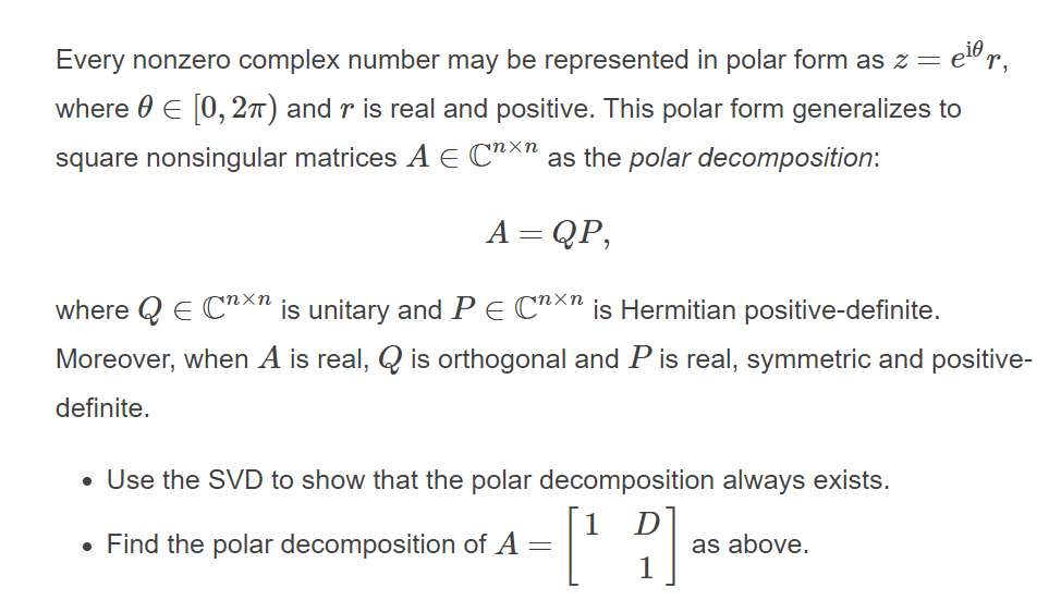 Solved Every nonzero complex number may be represented in | Chegg.com