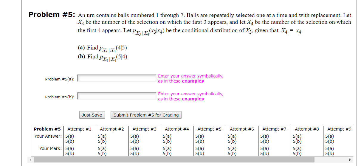 Solved Problem #5: An urn contains balls numbered 1 through | Chegg.com