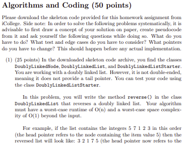 Solved 'lease download the skeleton code provided for this | Chegg.com