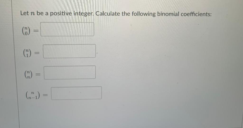 Solved Let n be a positive integer. Calculate the following | Chegg.com