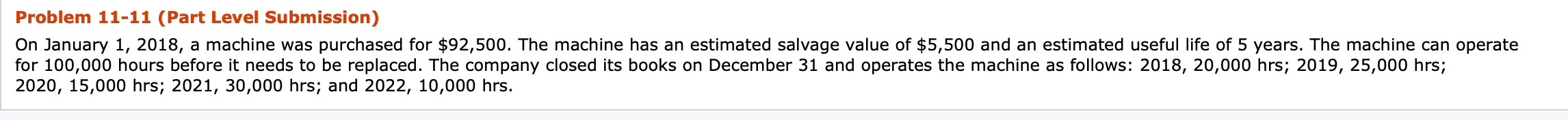 Solved Problem 11-11 (Part Level Submission) On January 1, | Chegg.com