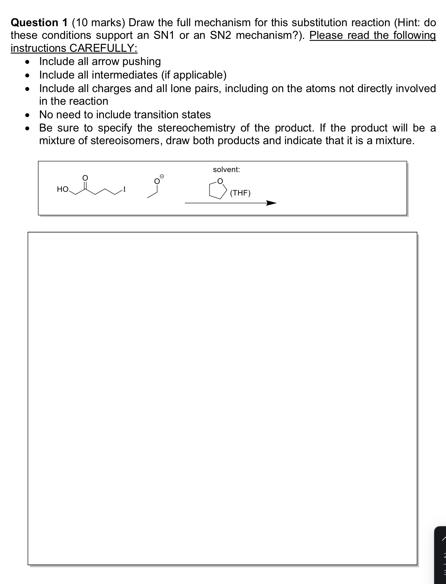 Solved Question 1: Draw the full mechanism for this | Chegg.com