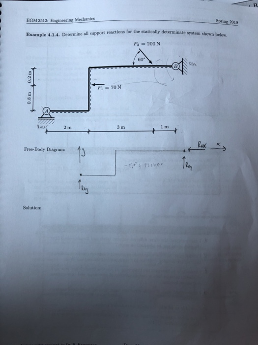 Solved EGM 3512: Engineering Mechanics Spring 2019 Example | Chegg.com